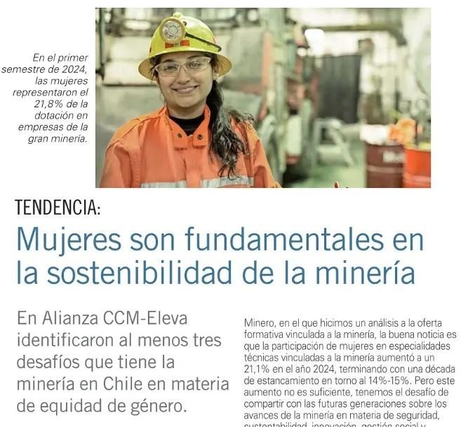 Mujeres son fundamentales en la sostenibilidad de la minería - CCM Eleva